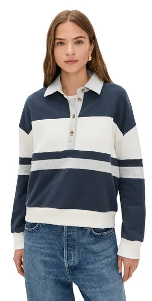 Faherty Brand High Standard Fleece Rugby Top