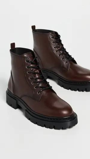 Staud Henry Combat Boots - Espresso