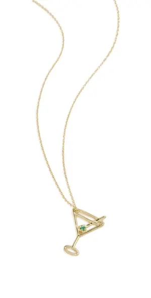 ALIITA Martini Esmeralda Necklace - Yellow Gold