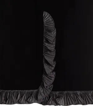 Valentino Garavani Velvet Pencil Skirt With Ruffle Detail