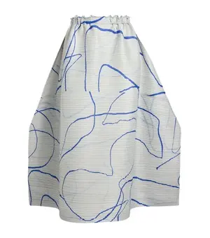 ISSEY MIYAKE Pleats Please Issey Miyake Printed Pause Midi Skirt