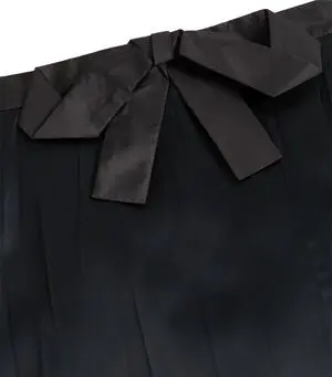 Valentino Garavani Satin Midi Skirt With Bow Detail - Black