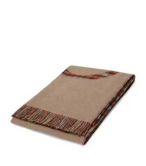 Loewe Wool-cashmere Anagram Blanket - Beige