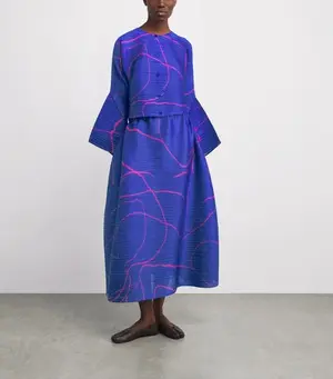 Issey Miyake Printed Pause Midi Skirt