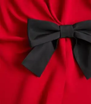 Valentino Garavani Silk Bow-detailed Mini Dress