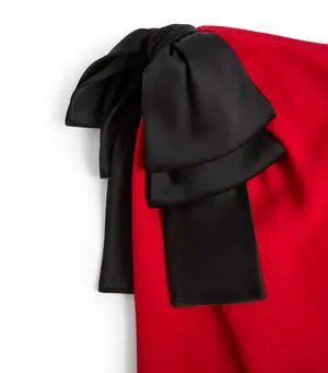 Valentino Garavani Silk One-shoulder Gown With Satin Bow