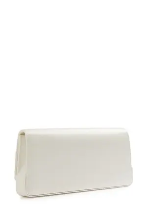 Manolo Blahnik Gothisi Embellished Satin Clutch - Ivory