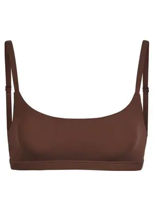 SKIMS Stretch-jersey Scoop Bralette - Brown