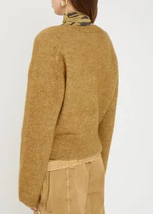 GANNI Melange Brushed Wool-blend Jumper - Multicoloured