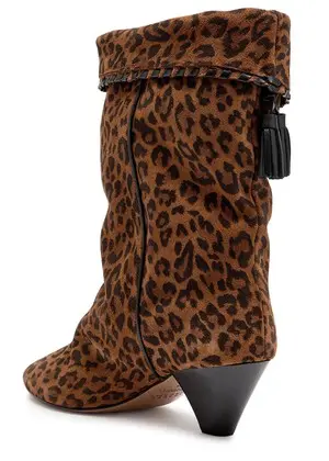 Isabel Marant Dalby 55 Print Mid-calf Boots - Leopard