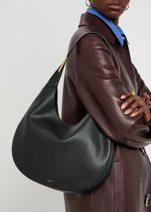 Savette Florence Leather Hobo Bag - Black
