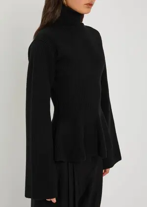 RÓHE Flared-hem Ribbed Wool And Cashmere-blend Jumper