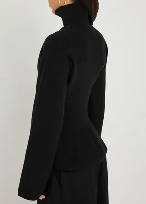 RÓHE Flared-hem Ribbed Wool And Cashmere-blend Jumper