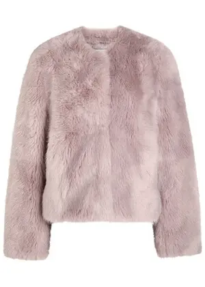 STAND STUDIO Halle Faux Fur Jacket - Light Pink