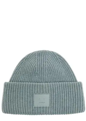 Acne Studios Pana Face Wool-blend Beanie - Blue