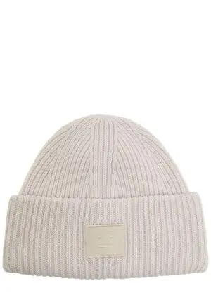 Acne Studios Pana Face Wool-blend Beanie - Light Grey