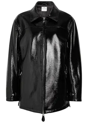 COURREGES Quilted Faux Patent Leather Jacket