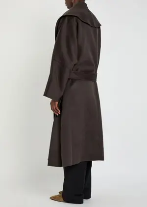 Tove Fenn Belted Wool-blend Coat - Brown