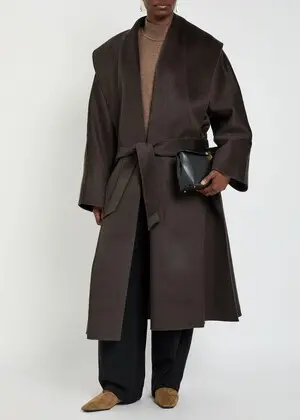 Tove Fenn Belted Wool-blend Coat - Brown
