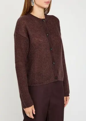 Max Mara Meandro Ribbed Open-knit Cardigan