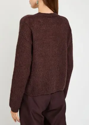 Max Mara Meandro Ribbed Open-knit Cardigan