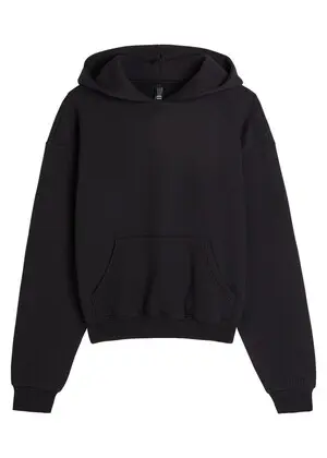 SKIMS Cotton-blend Hooded Sweatshirt - Black