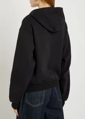 SKIMS Cotton-blend Hooded Sweatshirt - Black