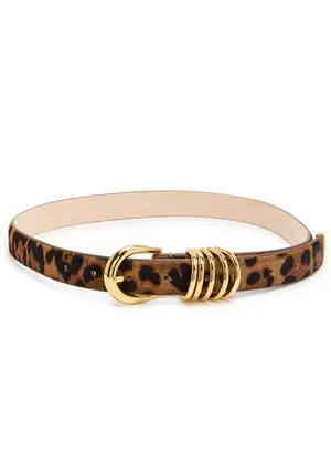 DEHANCHE Calf-Hair Belt Leopard