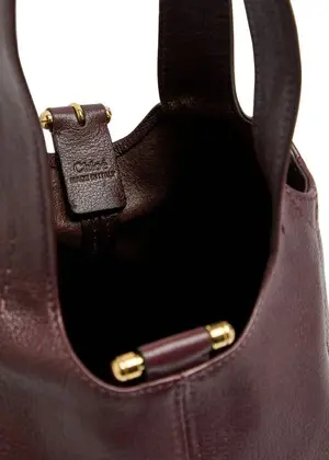 Chloé Balloon Grained Leather Hobo Bag - Burgundy