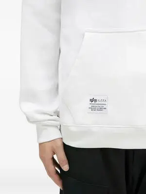Alpha Industries Logo Hooded Sweatshirt - White