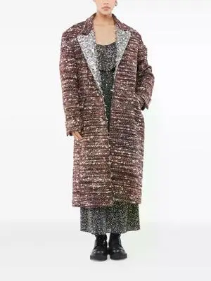 Rabanne Sequin-embellished Belted Coat