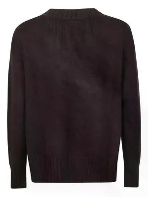 DRUMOHR Merino Wool Crew Neck Sweater - Brown