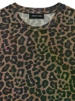 ANINE BING Sylvie Leopard-print T-shirt