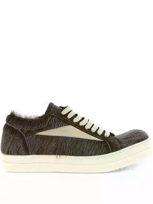 Rick Owens Concordians Hair-on Lace-up Sneakers - Brown
