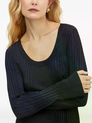 BOSS Ribbed Knit Long-sleeve Top