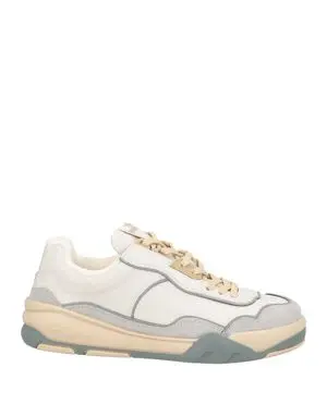 Theory Calfskin Leather And Suede Sneakers - Grey