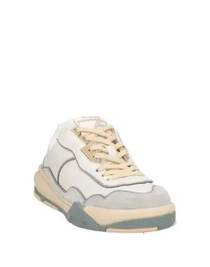 Theory Calfskin Leather And Suede Sneakers - Grey