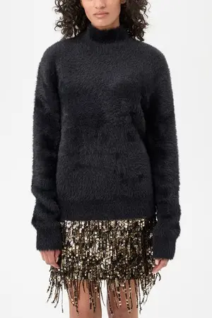 Trina Turk Fuzzy Turtleneck Pullover