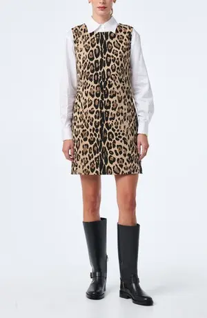 Trina Turk Adapted Leopard Shift Mini Dress