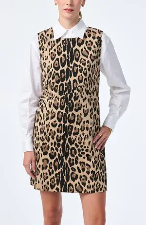 Trina Turk Adapted Leopard Shift Mini Dress
