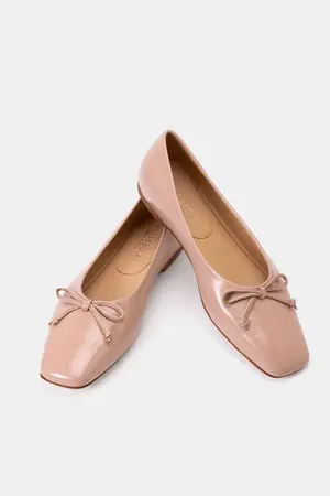 BELLS & BECKS Felicia Square Toe Ballerina Flat - Blush