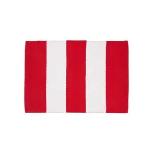 C&F HOME Cabana Stripes Placemats Sets Of 6 Collection - Red