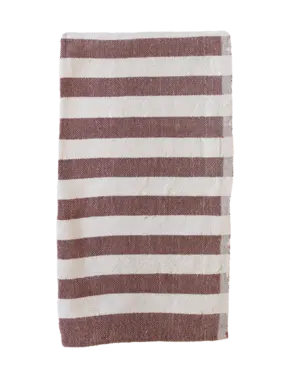KD WEAVE Stripe Hand Towel - Chocolate