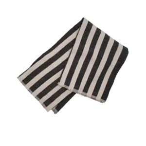 KD WEAVE Stripe Towel Black
