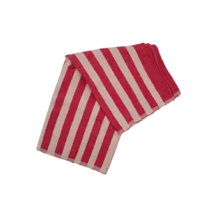 KD WEAVE Stripe Towel Red