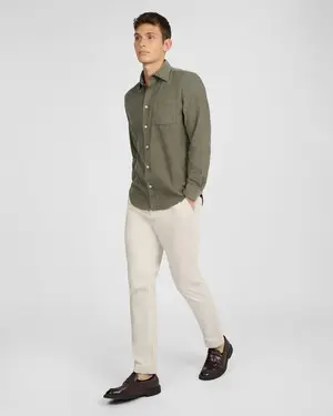Onia Micro Cord Long Sleeve Button Down - Dark Sage