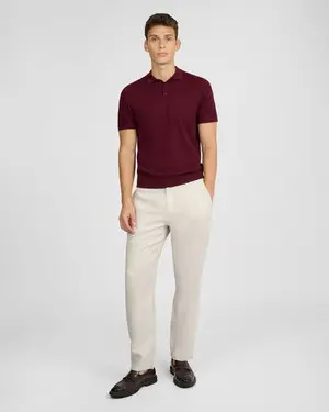 Onia Extra Fine Merino Wool Polo - Port Wine