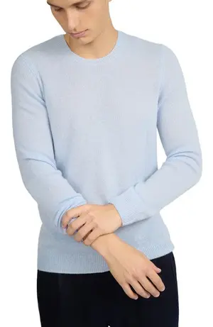 Onia Featherweight Cashmere Sweater - Soft Sky
