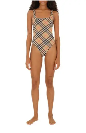 Burberry Check Swimsuit - Sand