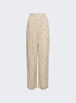 Balenciaga Silk Pyjama Pants - Beige